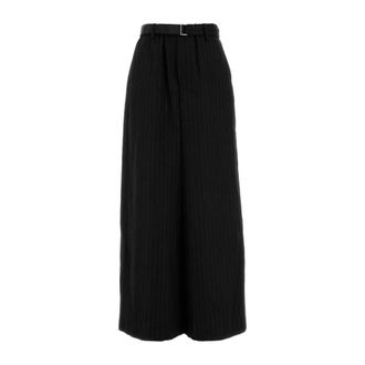 sacai Chalk Stripe Pants - - Trousers - Damen - Schwarzk - M