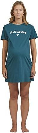 Vertbaudet Chemise de Nuit T-Shirt Grossesse et Allaitement en Coton Bio Vert 38/40