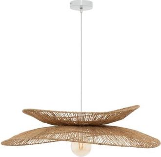 Atmosphera Atmosphera - Suspension Alara en Jute Tress&eacute; Beige D. 69,5 cm, Hauteur R&eacute;glable - Luminaire Style Boh&egrave;me Pour Salon, Salle &agrave; Manger, Chambre