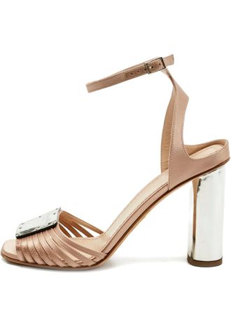 Dior Sandalen mit Blockabsatz - Nude