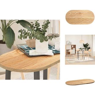 vidaXL Dessus de table 80x40x2 cm bois de ch&ecirc;ne massif ovale - Dessus De Table - Plateau De Table - Plateau De Table Basse - Plateau De Table Dappoint