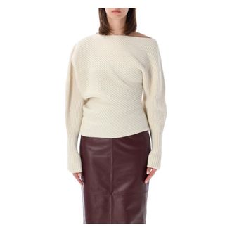 Alberta Ferretti Femme, Pulls, Blanc, Taille: 40 FR Pull asym&eacute;trique