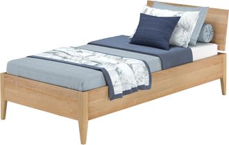 Erst-Holz Metallfreies Seniorenbett aus Buchenholz konische Füße 100x200 mit wählbaren Zubehör V-60.94-10ohne Zubehör