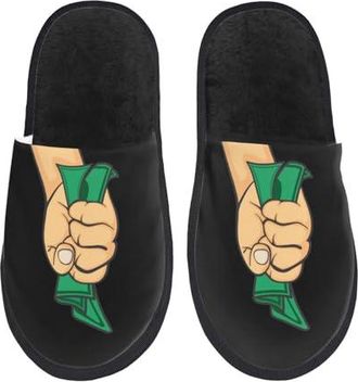 Generic L&eacute;g&egrave;re Pantoufles Serrez le poing de votre argent Maison Pantoufles Chaud Chaussons dint&eacute;rieur pour Homme Maison Hiver M