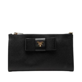 Prada Pre-owned Vintage Schleifchen-Clutch - - Pre-owned - Damen - Schwarzk - ONE SIZE
