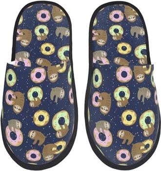 Generic Chaussons Femme Homme Animal Avec Des Beignets Maison Chaussures Lavable Antidérapantes Pantoufles Pour Invités, Pour Fête, Mariage, Hommes, L