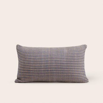 Madura Housse De Coussin Mikeno Bleu et naturel - MARRON