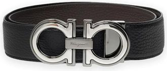 Ferragamo Homme, Accessoires, Noir, Taille: 105 CM Ceinture Gancini R&eacute;versible et Ajustable
