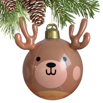 Generic Weihnachtlicher Aufblasbarer Rentier Ball, Weihnachten Rentier Aufblasbare Deko, Festtage Partyzubeh&ouml;r F&uuml;r Gartenweg Einfahrt Terrasse Feier Bauernhof