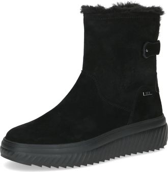 Caprice Damen Stiefeletten aus Leder Wasserabweisend, Schwarz (Black Suede), 41 EU