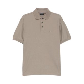 Emporio Armani Polo en Piqu&eacute; Coupe Classique - Homme - Tops - Brun - Taille: S