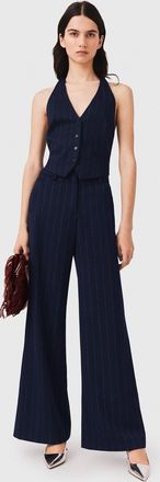 Maje Pantalon De Tailleur - Bleu Marine - Maje