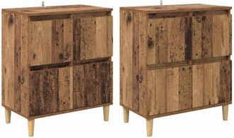 vidaXL Sideboards 2 pcs Altholz 60 x 35 x 70 cm Holzwerkstoff vidaXL
