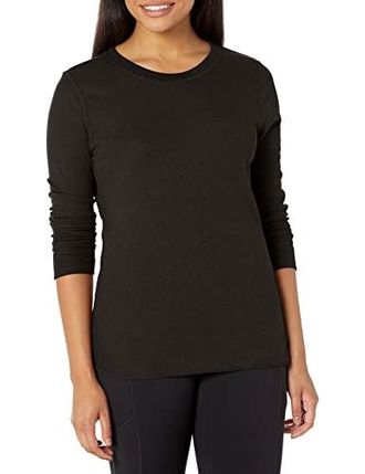 Fruit Of The Loom Fruit of The Loom Womens Micro Waffle Premium Thermal Crew Top, Black, 4X Plus