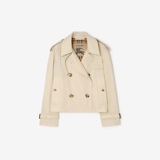 Burberry Veste trench Mayfair courte en gabardine tropicale, Size: 08