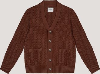 Circolo 1901 Rain cardigan, Chocolate 775, L, Man