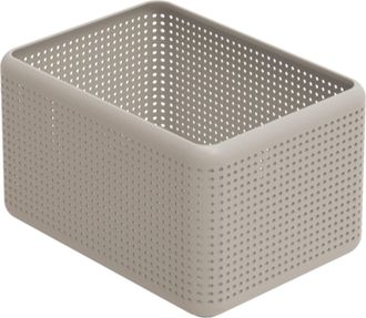 Rotho Madei Aubewahrungsbox 13l, Kunststoff (PP recycelt) BPA-frei, cappuccino, 13l (32.6 x 23.8 x 18.8 cm), Beige