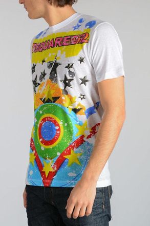 Dsquared2 Slub Cotton T-Shirt with Print size M