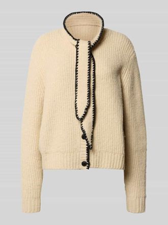 Jake*s Casual Strickjacke mit Schluppe und Knopfverschluss
