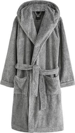 Next Homme Peignoir &agrave; capuche ultra doux Gris S