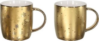 Tognana Gold Tassen, gewölbt, 2 Stück, 370 ccm, Keramik, Tasse, 3098739031, 3.7E+2 ccm