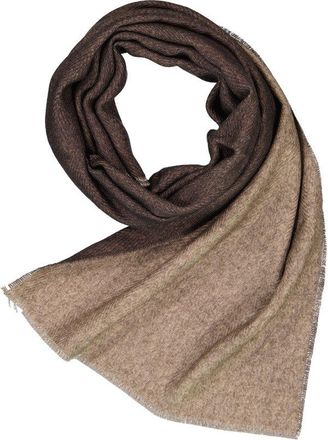 Boggi Milano Herren Schal beige Woll-Stoff gemustert