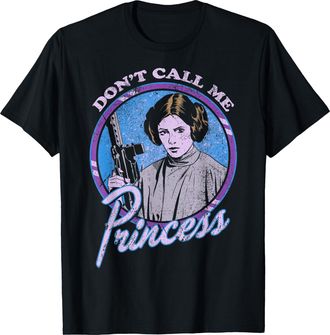 Star Wars Leia Dont Call Me Princess Badge Graphic T-Shirt T-Shirt