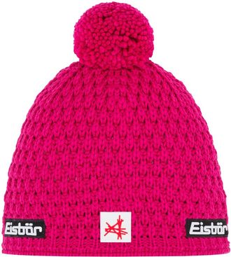 Eisb&auml;r M&uuml;tze Damen Trail Pompon Ski Austria Pink - Merino Winterm&uuml;tze f&uuml;r Frauen - mit Fleece sch&uuml;tzt vor K&auml;lte und Wind - Bommelm&uuml;tze atmungsaktiv elastisch