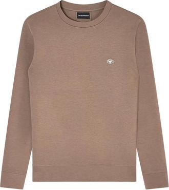 Emporio Armani sweat à logo imprimé - Marron