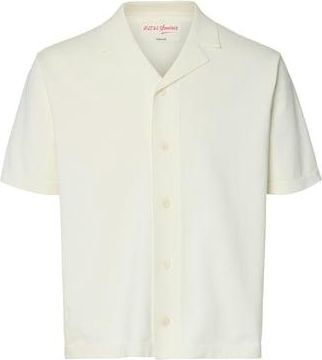 Selected Chemise manches courte brod&eacute;e en coton