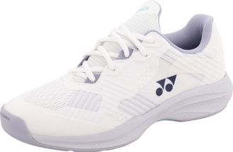Yonex SONICAGE Modell 2025-26 Damen Weiss Carpet Tennisschuhe Hallenschuhe - Gr&ouml;&szlig;e 37,5 - Glatte Indoor Sohle f&uuml;r Teppichboden - Leichter & bequemer Damen T