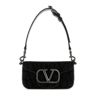 Valentino Garavani Homme, Sacs, Noir, Taille: ONE Size Mini sac port&eacute; &eacute;paule Loc&ograve; Toile Iconographe Valentino Garavani