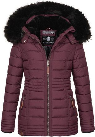 Navahoo Winterjacke Navahoo Umay Princess Damen Winter Steppjacke B900 mit kuschligem Teddyfell und abnehmbarer Kapuze