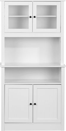 MID.YOU Mid.you Buffet, Weiß, Holzwerkstoff, 2 Fächer, 80x161x44 cm, Küchen, Küchenmöbel, Buffetschränke