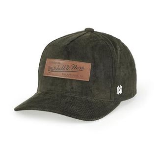 Mitchell & Ness Cord Pro Crown Snapback Casquette de baseball, r&eacute;glable, pour homme, femme, enfant, unisexe, printemps, &eacute;t&eacute;, automne, hiver, Vert bouteille/noir, tail