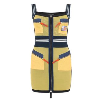 Diesel Figurbetontes Kleid mit kontrastierenden Details - - Dresses - Damen - Gelb - XS