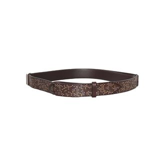 Orciani unisex, Accessoires, Brun, Taille: ONE Size Leather Belt with All-Over Colored Studs