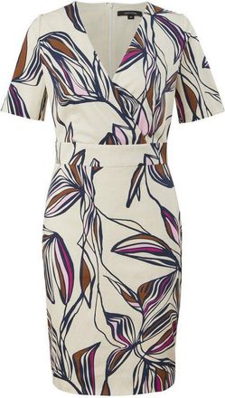 Comma Minikleid Kleid Etuikleid mit floralem Muster