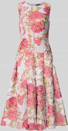 Adrianna Papell Regular Fit Midikleid mit floralem Allover-Stitching