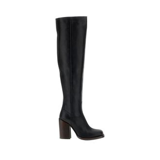 Dries Van Noten Overknee-Stiefel aus Leder - - Shoes - Damen - Schwarzk - 38 EU