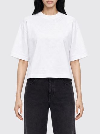 Marni Baumwoll-T-Shirt mit Rundhalsausschnitt, &uuml;berschnittenen Schultern und kurzen &Auml;rmeln