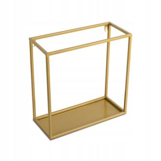 HowHomely Wandregal Metall Gold 35 x 35 x 15 cm Moderne Wandregale | Loft H&auml;ngeregal f&uuml;r Wanddeko Wohnzimmer Schlafzimmer Bad Caf&eacute; B&uuml;ro und Hotel