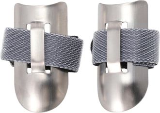 Cabilock 2 St&uuml;ck Verstellbarer Fingerschutz Aus Edelstahl Fingernagelabdeckung Zum Schneiden Und Sch&auml;len K&uuml;chenwerkzeug F&uuml;r Camping Und Grillen