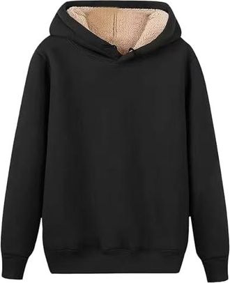 Generic Sweat à Capuche en Polaire épaisse pour Homme, Chaud et Chaud pour lhiver, Manches Longues, Style décontracté