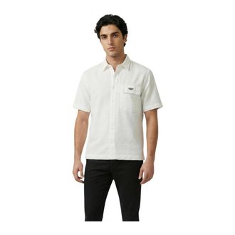 Antony Morato Homme, Chemises, Blanc, Taille: XL Chemise Classique Boutonn&eacute;e &agrave; Manches Courtes
