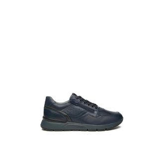 Nero Giardini Homme, Chaussures, Bleu, Taille: 45 EU Baskets en Cuir Bleu avec Fermeture &Eacute;clair