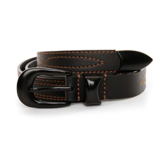 Munthe Homme, Accessoires, Noir, Taille: M/L Ceinture en cuir avec surpiqûres dinspiration western