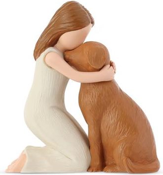 Carracci Statuettes Love My Dog - Cadeau de souvenir damiti&eacute; - Figurines sculpt&eacute;es peintes &agrave; la main pour les amoureux des chiens