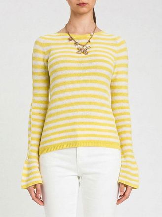 Twinset Pull ray&eacute; en m&eacute;lange de coton