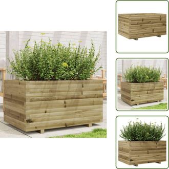vidaXL Vidaxl - Jardini&egrave;re 90x60x49,5 cm bois de pin impr&eacute;gn&eacute; - Jardinieredext&eacute;rieure - Jardini&egrave;re Bois - Pot De Fleurs Ext&eacute;rieur - Fleurissement